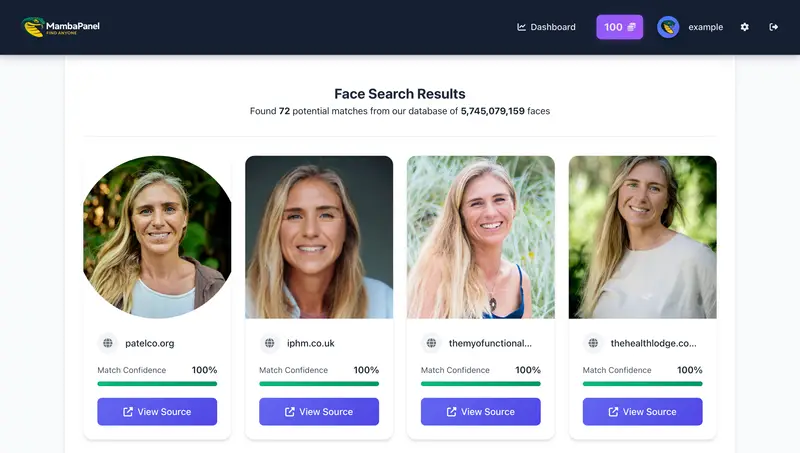 MambaPanel | Professional Recognition & Investigation Platform